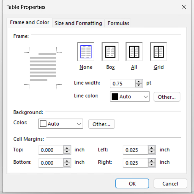 TablePropertiesDialog – PB Docs 2022 – PowerBuilder Library